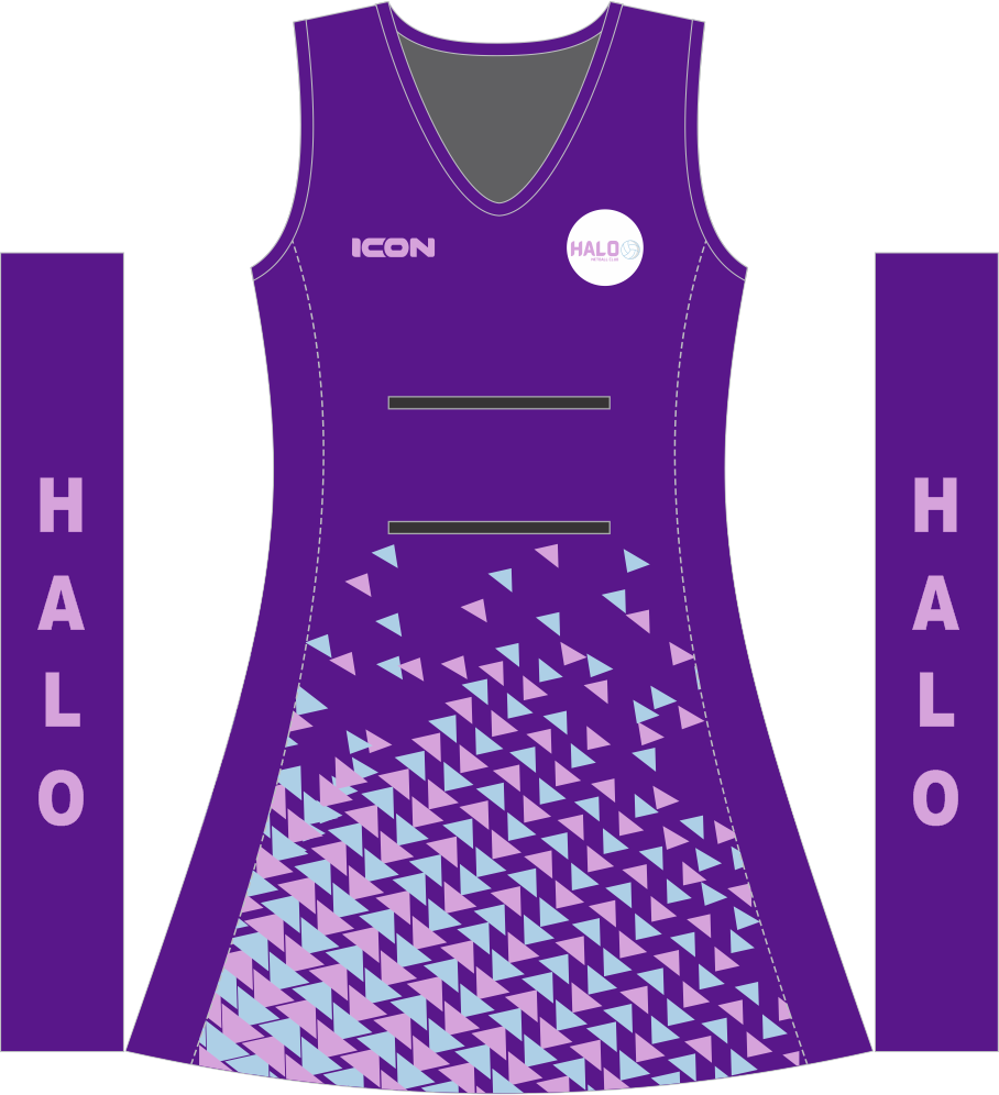 HALO NETBALL CLUB (ADULT & AGE 16+) PRO NETBALL DRESS LONG LENGTH ...